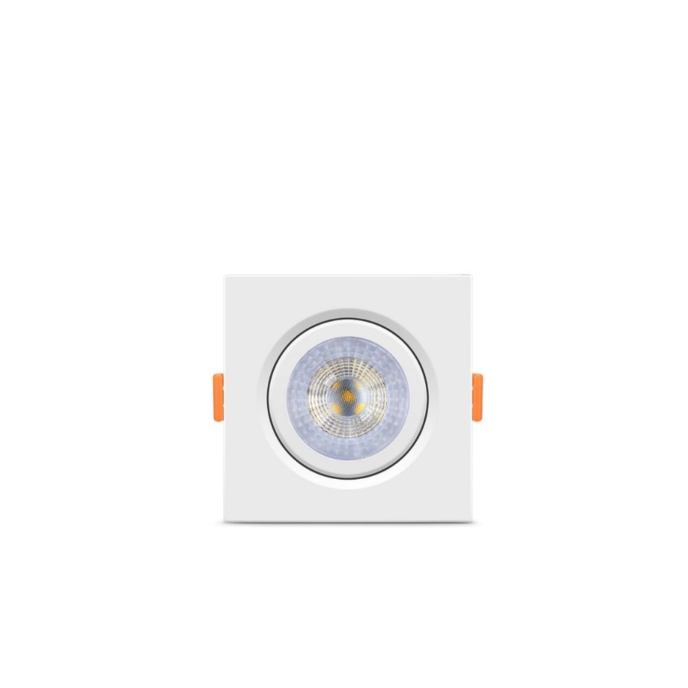 KIT 10 SPOT LED ELGIN LUMINÁRIA MR16 5W 3000K DIRECIONÁVEL QUADRADO ...
