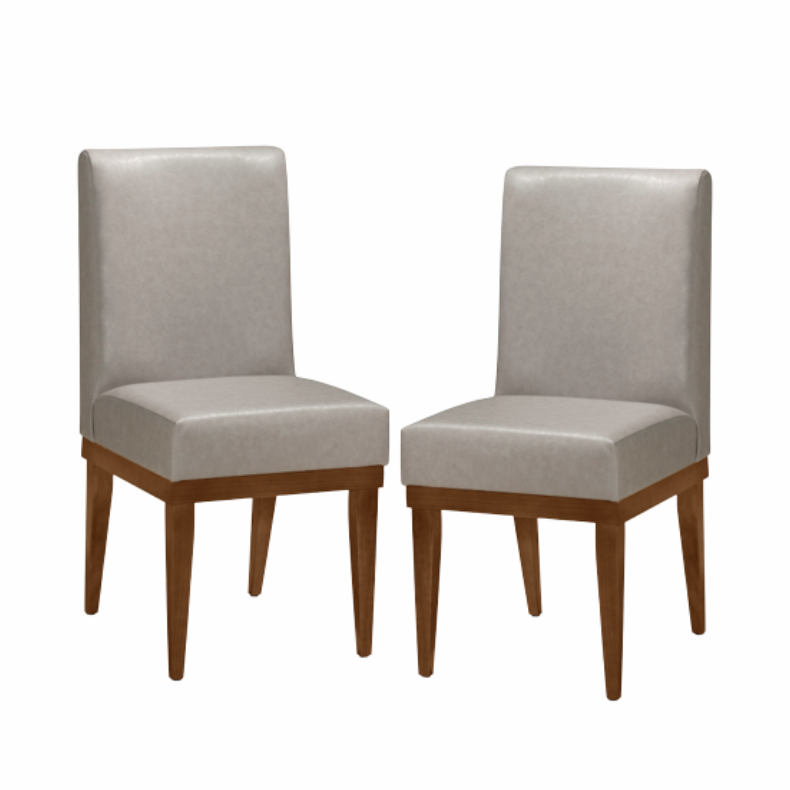 Cadeiras de Jantar - Roma - Conj. 2 peças - Linho Palha 1026 B ...