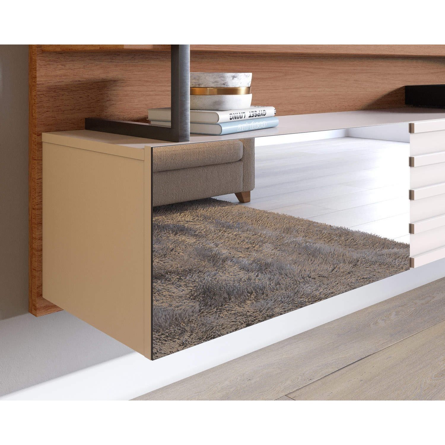 Painel Home para TV até 70 Polegadas com LED 2 Portas Basculante e ...