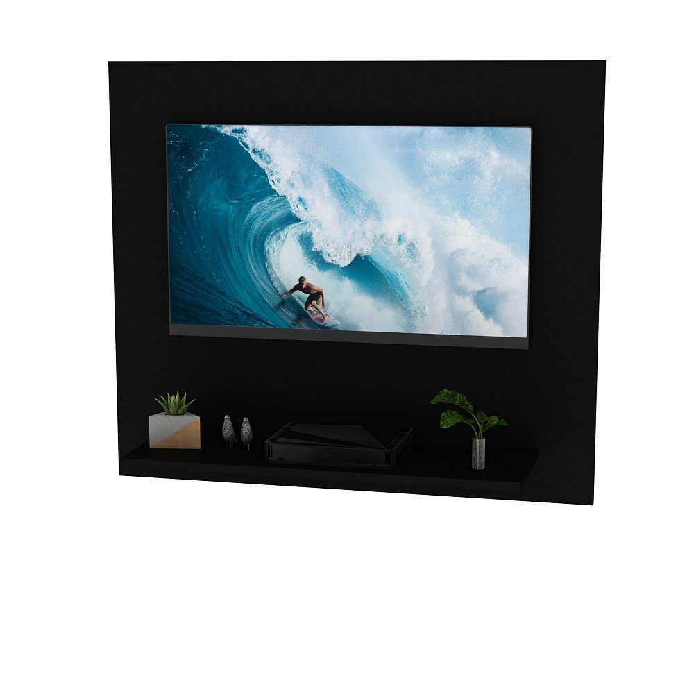 Painel Para Tv De Até 32 Polegadas 90x78cm Netmobil - Preto | MadeiraMadeira