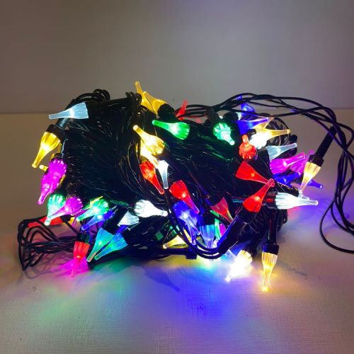 100 Lâmpadas Pisca Led no Formato de Bico - Luz de Natal:colorido ...