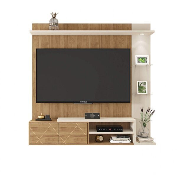 Painel para TV até 55 Polegadas Tramma Caemmun | MadeiraMadeira