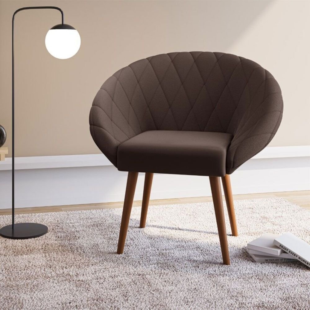 Poltrona Decorativa Viena em Veludo Just Time | MadeiraMadeira