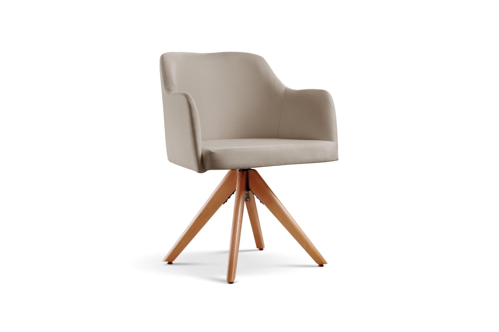 Poltrona Giratória Eros Zurc Decor Linho Bege 103 | MadeiraMadeira