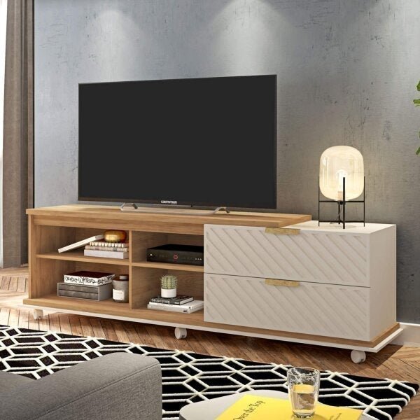 Rack de Sala de Estar para TV até 75 Polegadas Harmony Caemmun ...