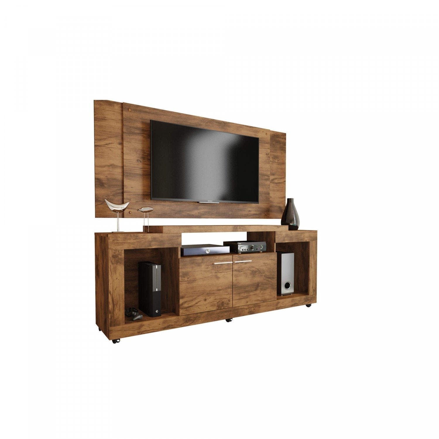 Rack com Painel para TV até 55 Polegadas Oscar Caemmun | MadeiraMadeira