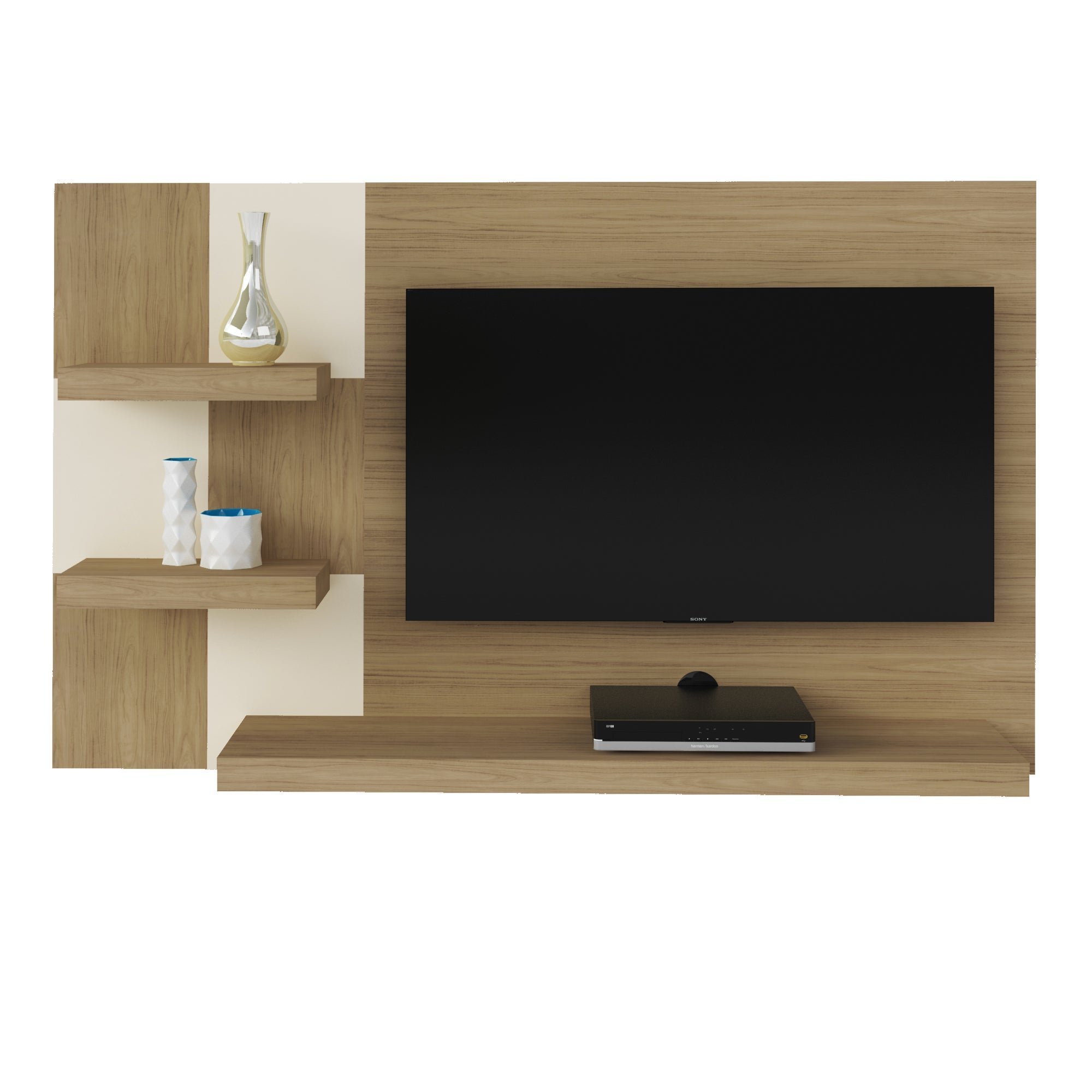 Painel para TV até 50 Polegadas 3 Prateleiras Chess Artely | MadeiraMadeira