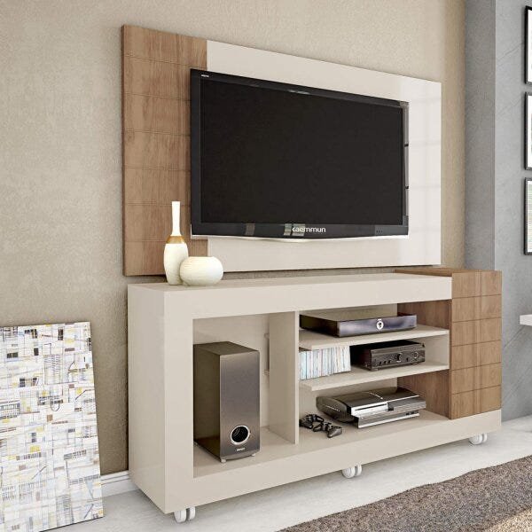 Rack com Painel para TV até 50 Polegadas Goya Caemmun | MadeiraMadeira