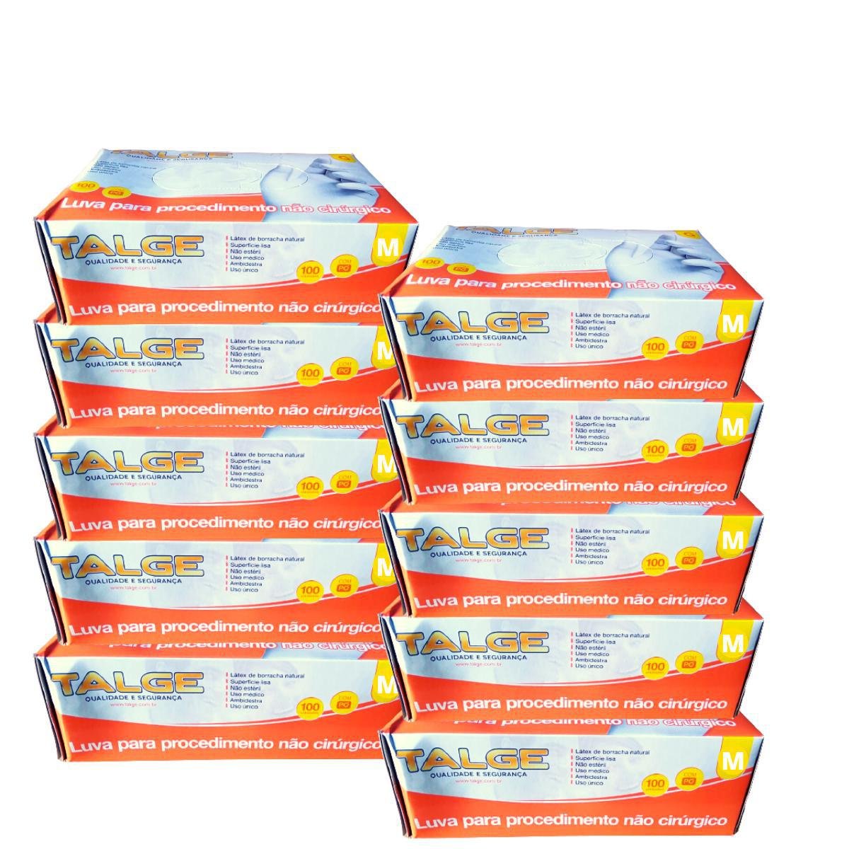Luva Procedimento de Latex Talge 10x100 Un - M | MadeiraMadeira