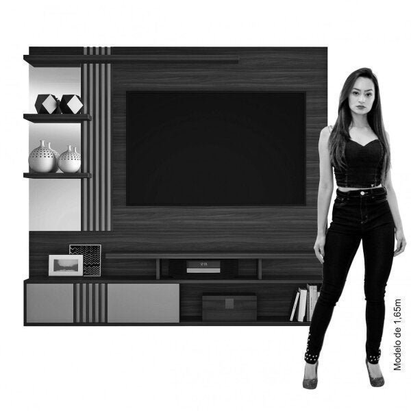 Painel para TV até 49 Polegadas Safira Candian JCM Móveis | MadeiraMadeira