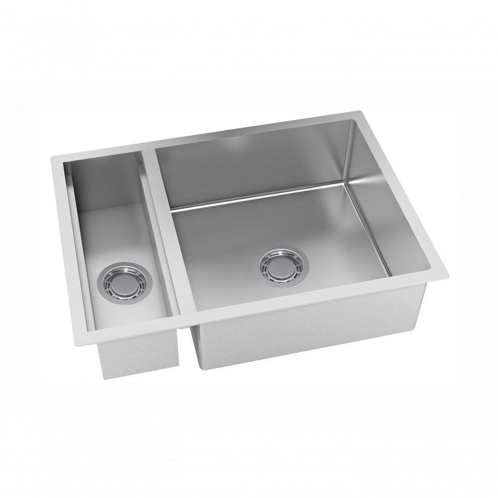 Cuba Dupla de Embutir Quadratino Reversível com Canal 450 Aço Inox ...