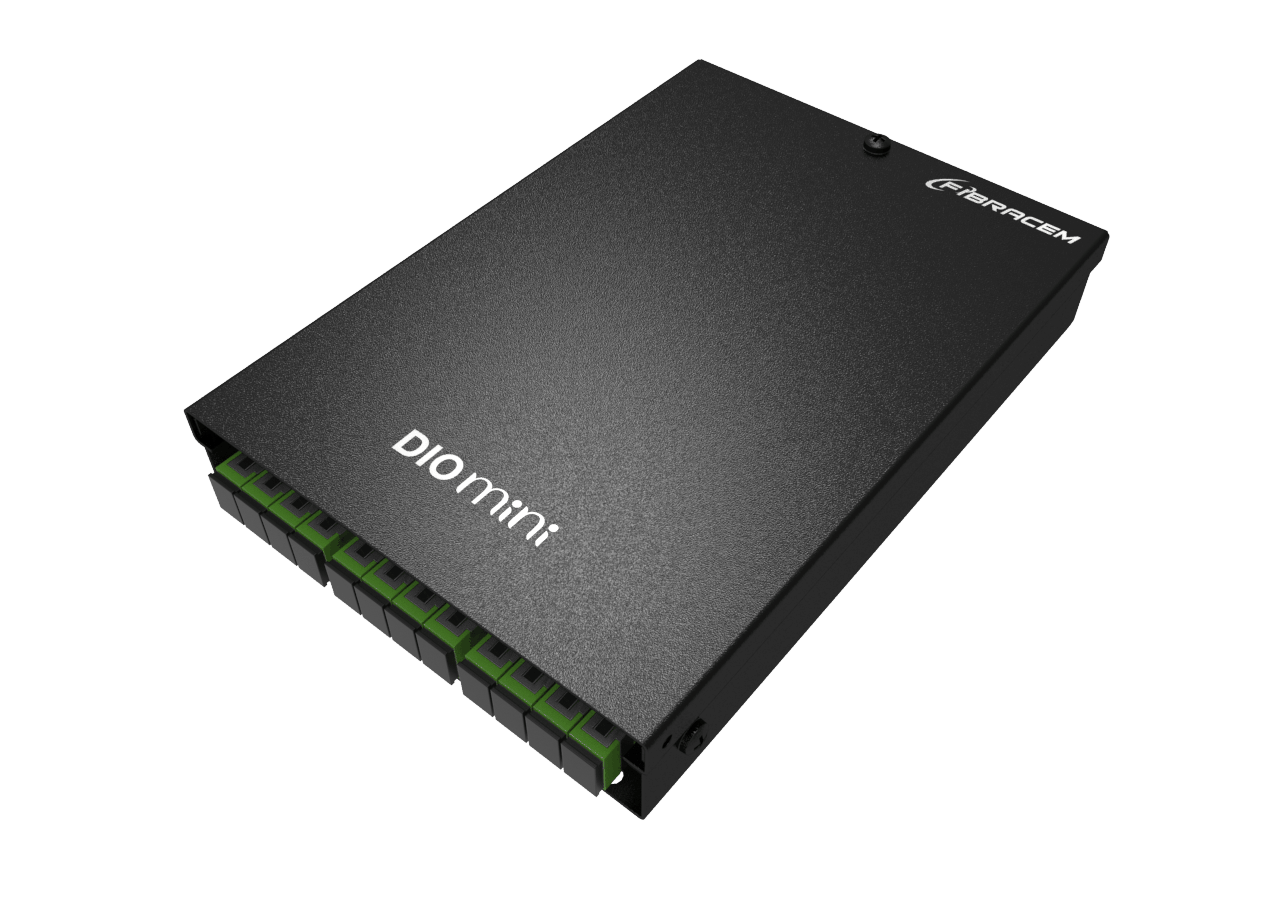 Mini Distribuidor Interno Óptico MINI DIO Parede 12FO SC APC FIBRACEM ...