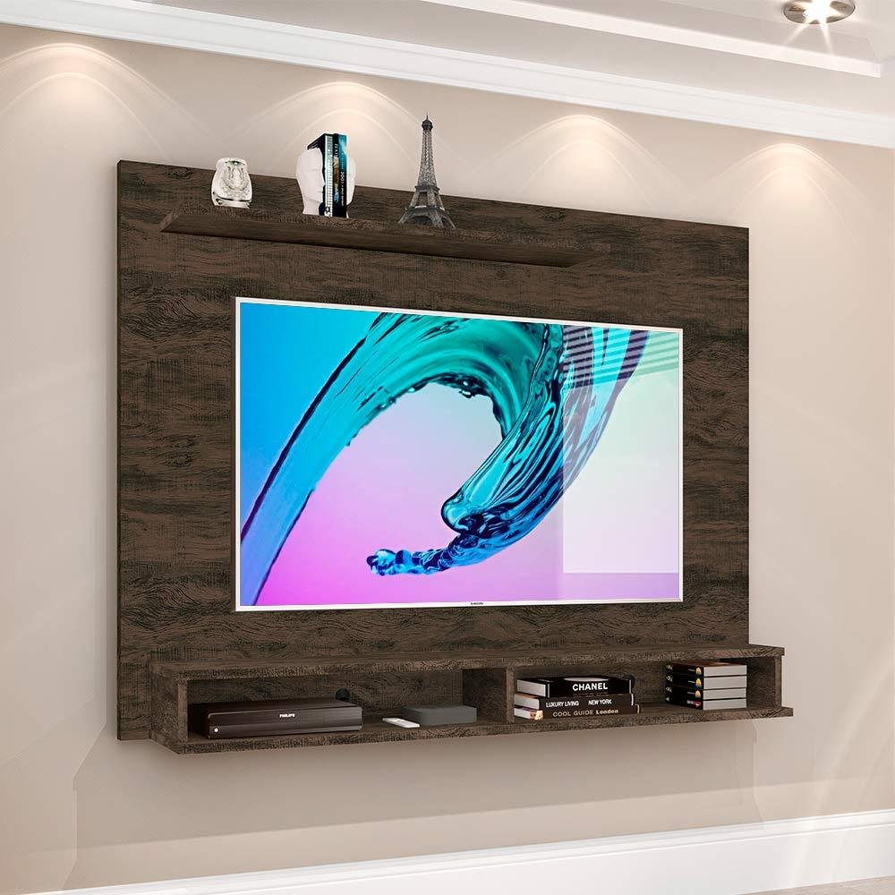 Painel De TV Para Quarto Vênus Nogal Carmolar | MadeiraMadeira