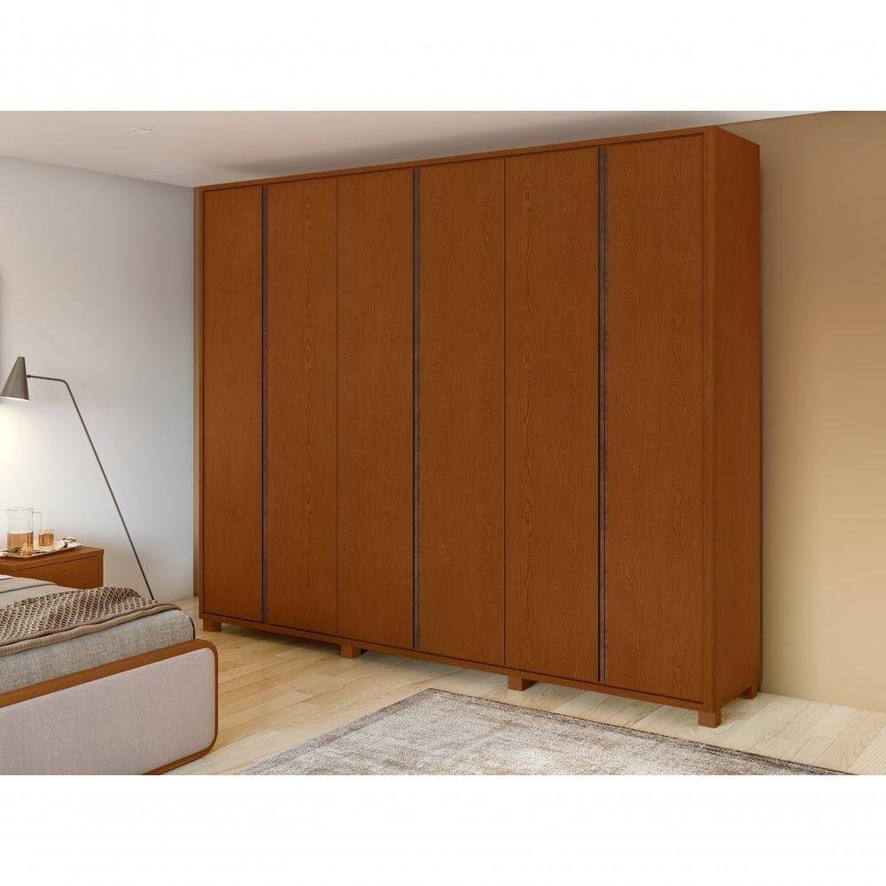 Guarda-roupas Casal Leder 6 Portas com Pés sem Espelho - Lopas Frassino ...