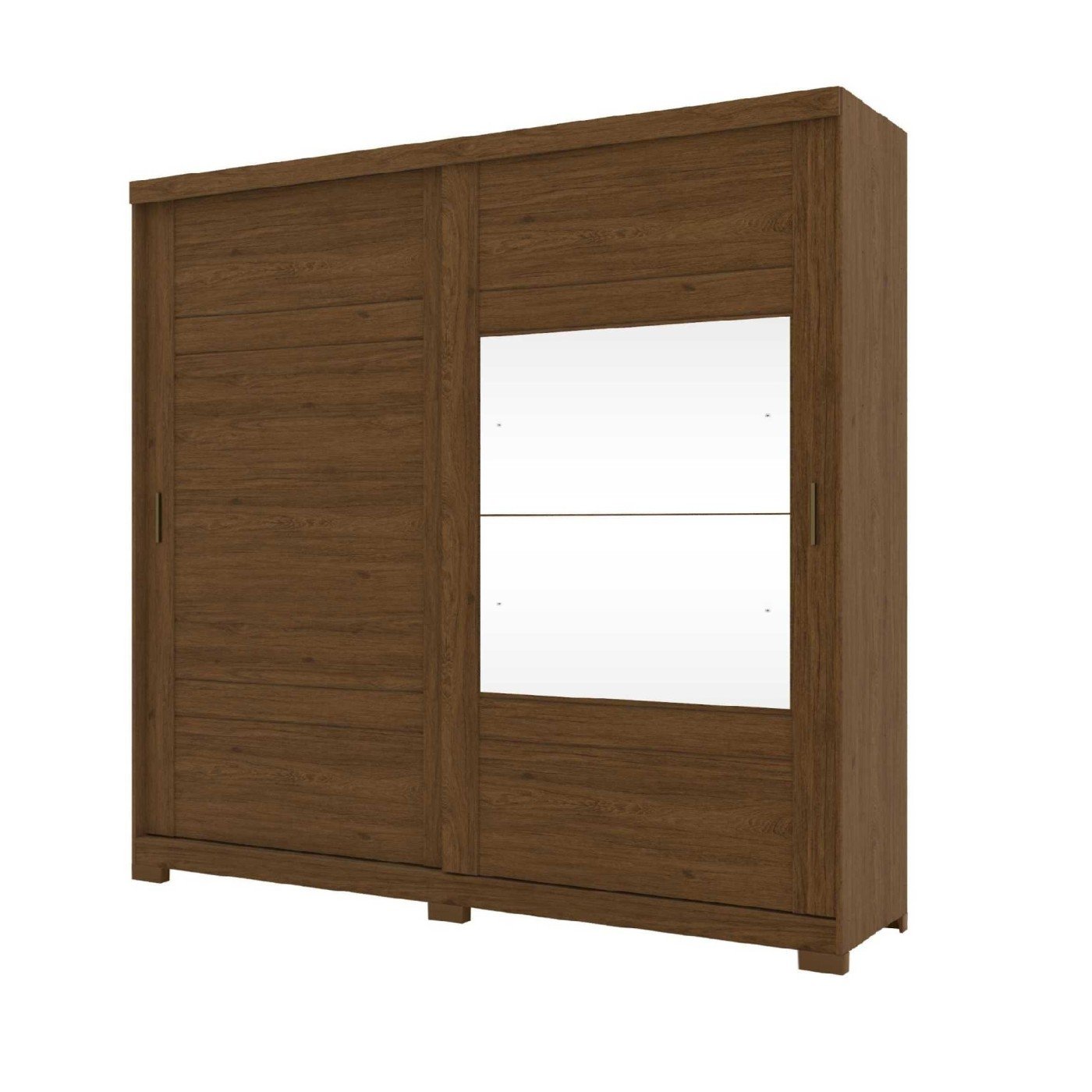 Guarda Roupa Verg 2 Portas de Correr e 3 Gavetas - Henn - Castanho ...