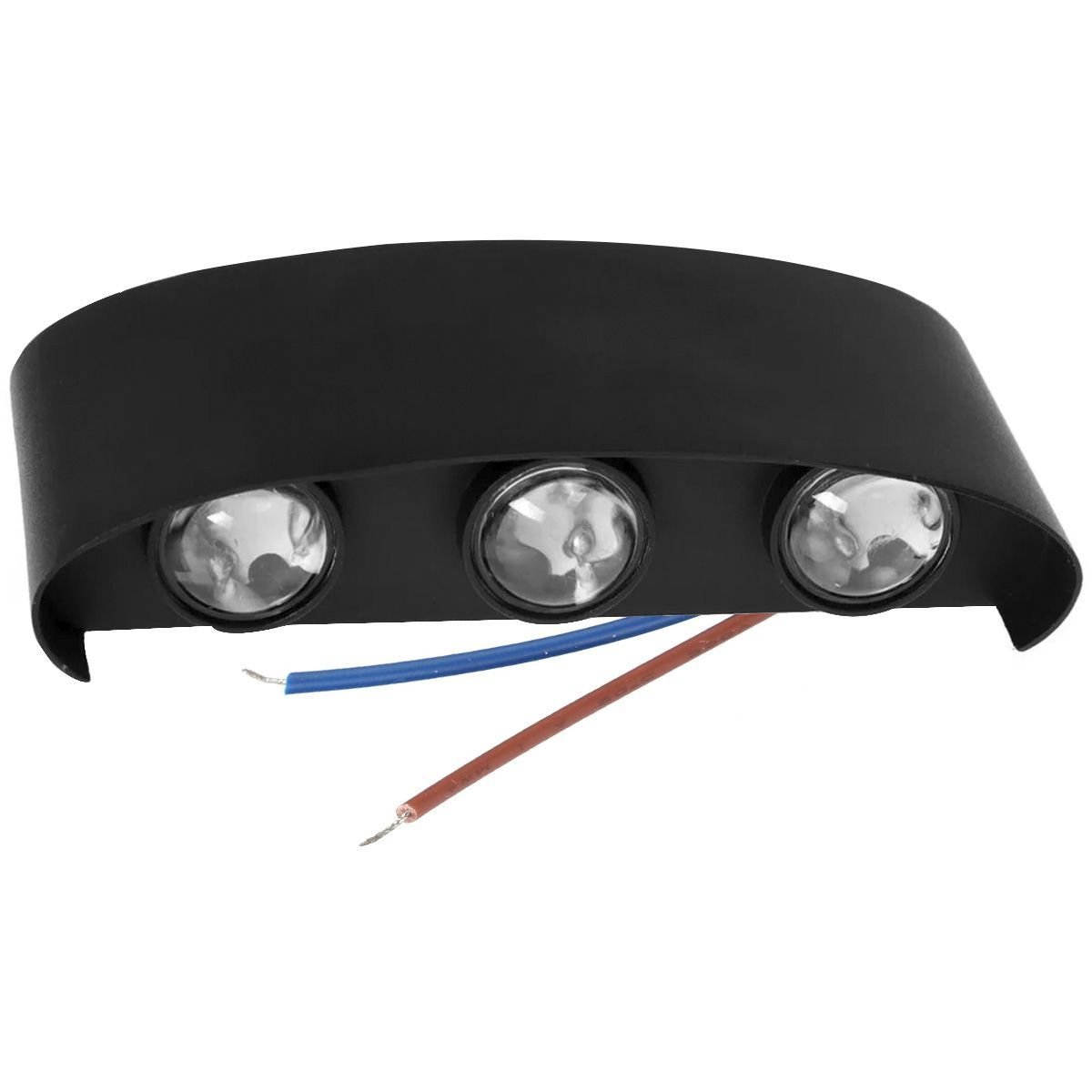 Arandela Luminaria Meia Lua Parede 6w Luz Led 6 Fachos Iluminaçao ...
