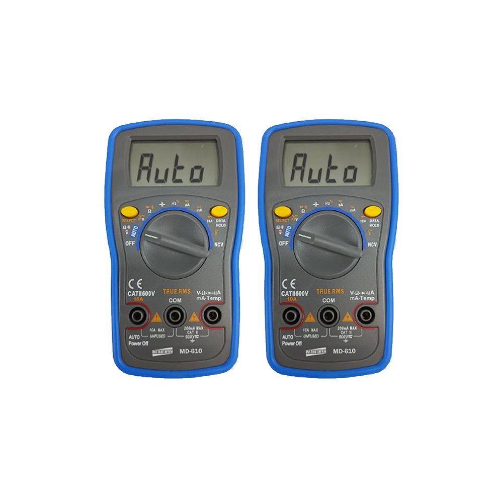 Kit 2 Multímetro Digital Tensão Resistência Continuidade Cat II-6 Rede ...
