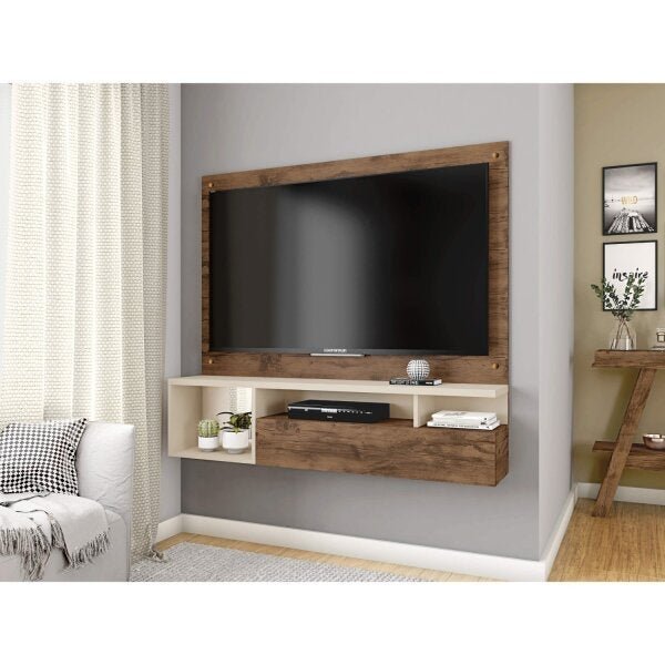 Painel para TV até 55 Polegadas Black 19 Caemmun | MadeiraMadeira