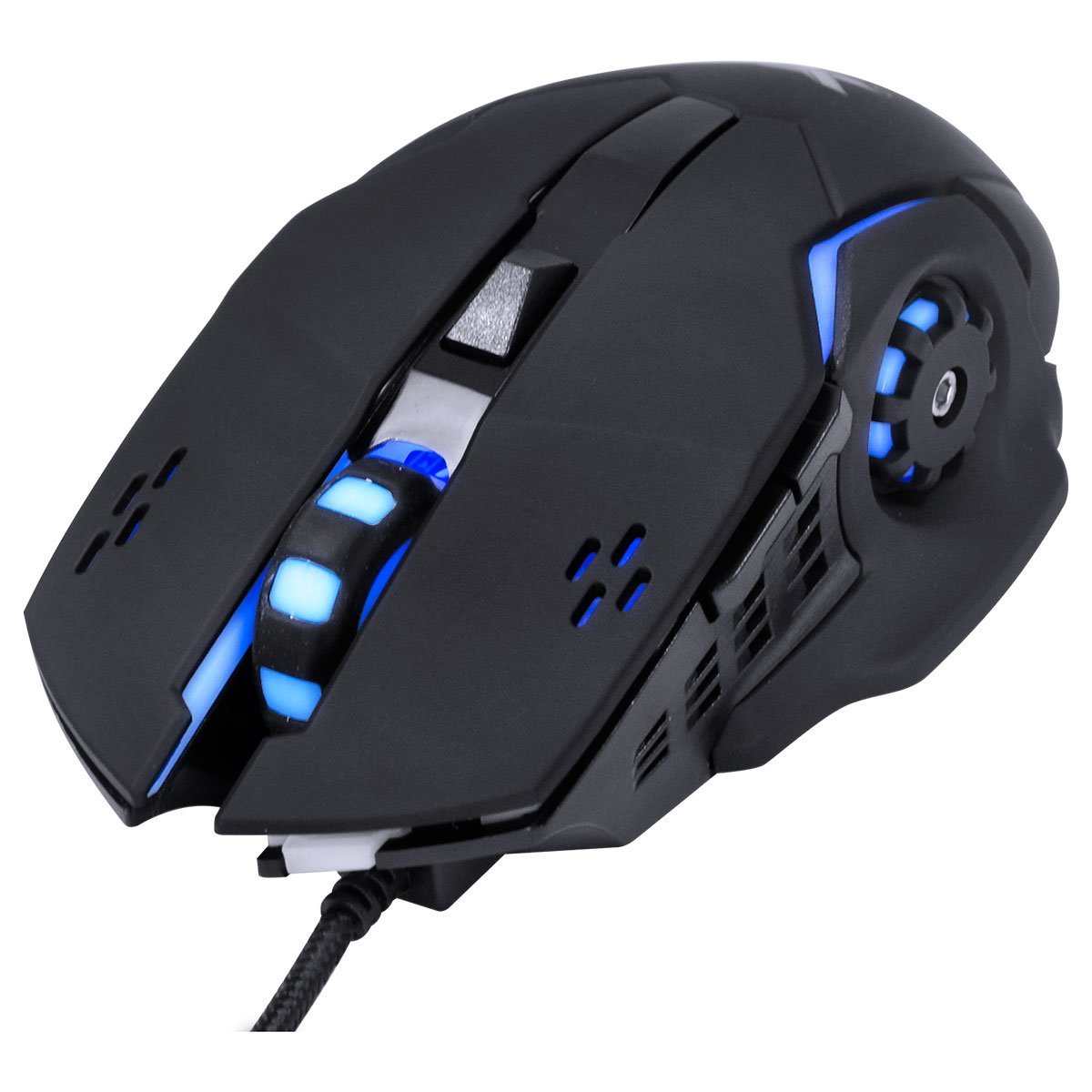 Mouse Gamer Galatica 2400 Dpi Led Azul Cabo Usb 1,8 Metros Trançado ...