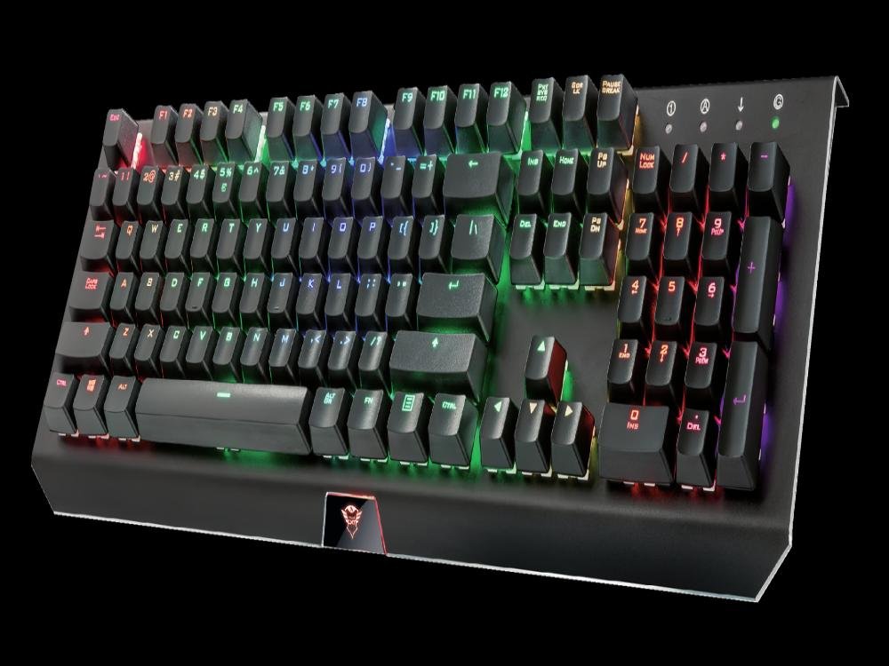 TECLADO USB TRUST 21808 GAMING MECANICO GTX 890 CADA ILUMINADO RGB ...