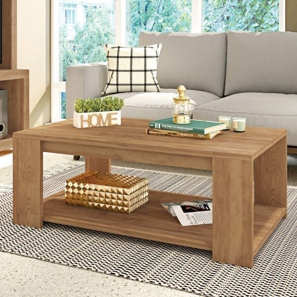 Mesa de Centro Retangular Mila Caemmun | MadeiraMadeira