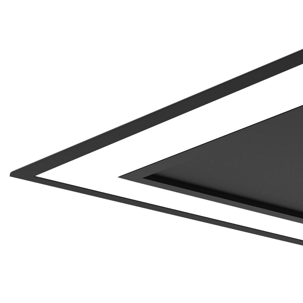 Plafon de Embutir Newline Fit Edge EM0122 30cm Bivolt Preto 3000K Luz ...