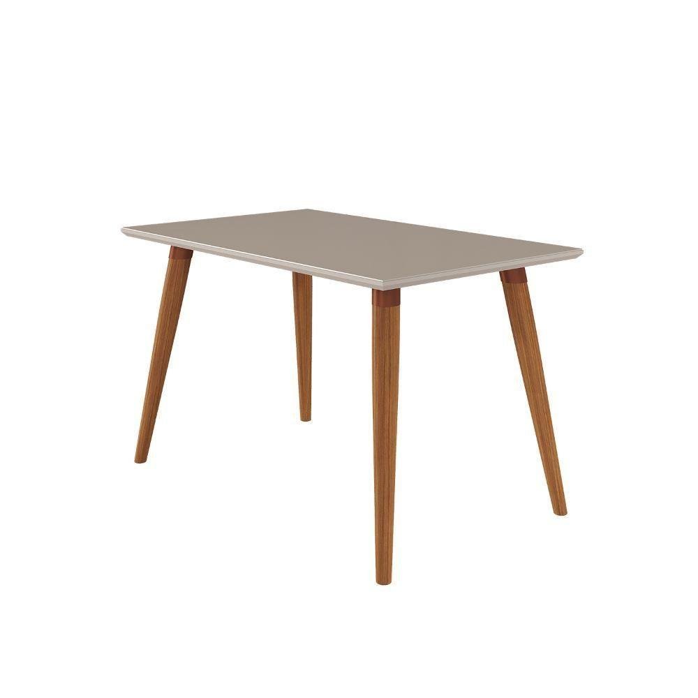 Conjunto Sala de Jantar 130x80 Tampo em Mdf/vidro 4 Cadeiras Juliana Class Cimol Madeira/off ...