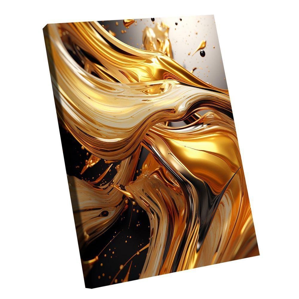 Quadro Abstract Gold 3d -- Br Artes | MadeiraMadeira
