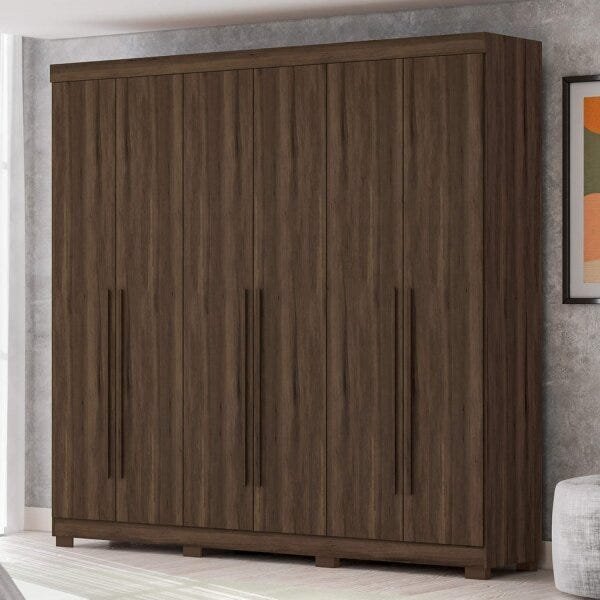 Guarda-Roupa de Casal 6 Portas 4 Gavetas Belém Albatroz Móveis ...