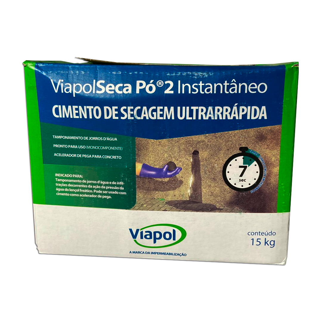 Cimento Secagem Ultrarrápida ViapolSeca Pó 2 15kg Viapol | MadeiraMadeira