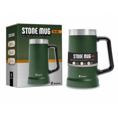 CANECA TERMICA STONE MANTEM BEBIDA GELADA ORIGINAL BRASFOOT - Verde ...