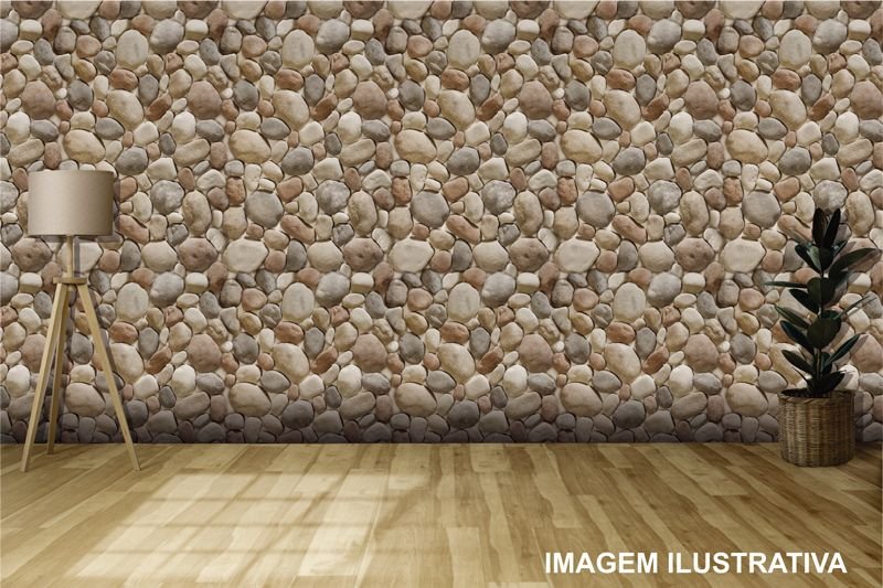 Papel de Parede Adesivo Pedra Lavável Sala Quarto Cozinha 1,5 Metros ...
