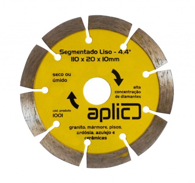 Disco Diamantado Segmentado Liso 110 x 20 x 10mm 5 Peças | MadeiraMadeira