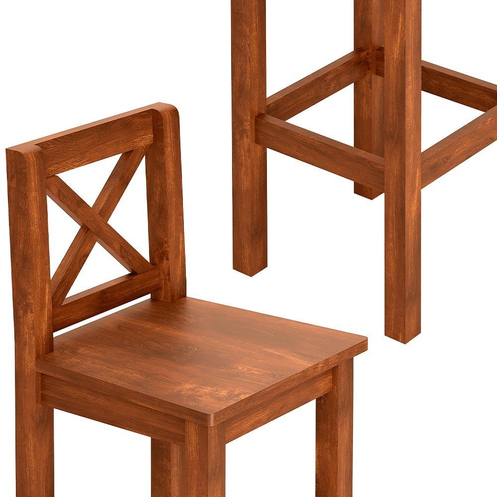 Conjunto 2 Banquetas Rústicas Altas com Encosto Imbuia Charcharm Shop ...