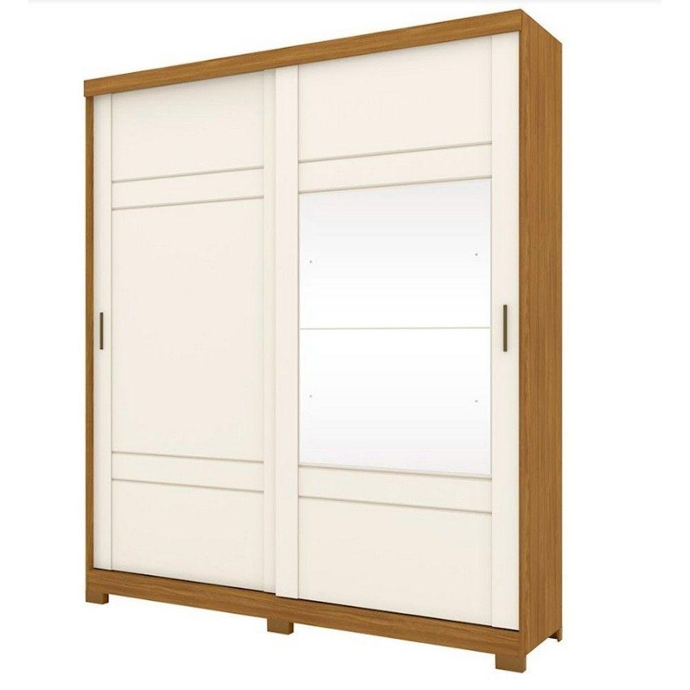 Guarda Roupa Verg 2 Portas 3 Gavetas Nature/Off White | MadeiraMadeira