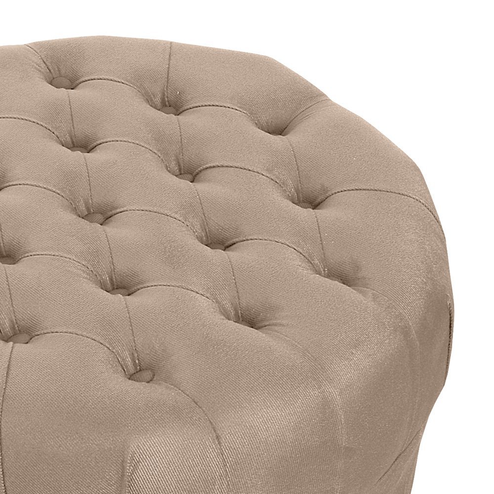 Puff Redondo Capitonê Amsterdã Várias Cores Pavia Cappuccino - LH ...