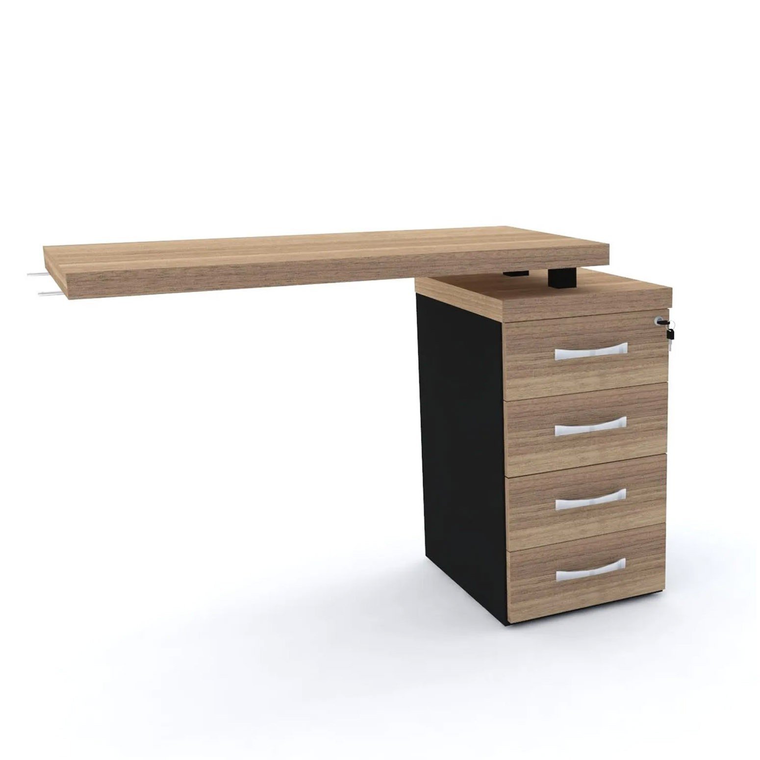 MESA COMPLEMENTO 4 GAVETAS PANDIN PE40 - NATURALLE MCP1040PG04 PE 40 ...