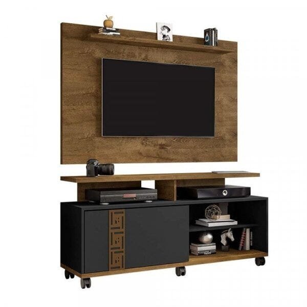 Rack com Painel para TVs até 50 Polegadas Topázio Kenzo Móveis Bechara ...