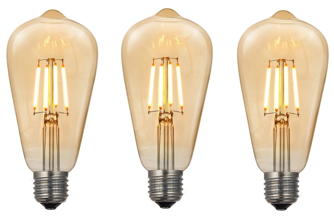 Kit 3 Lampadas Vintage Filamento LED ST64 4W 220V | MadeiraMadeira