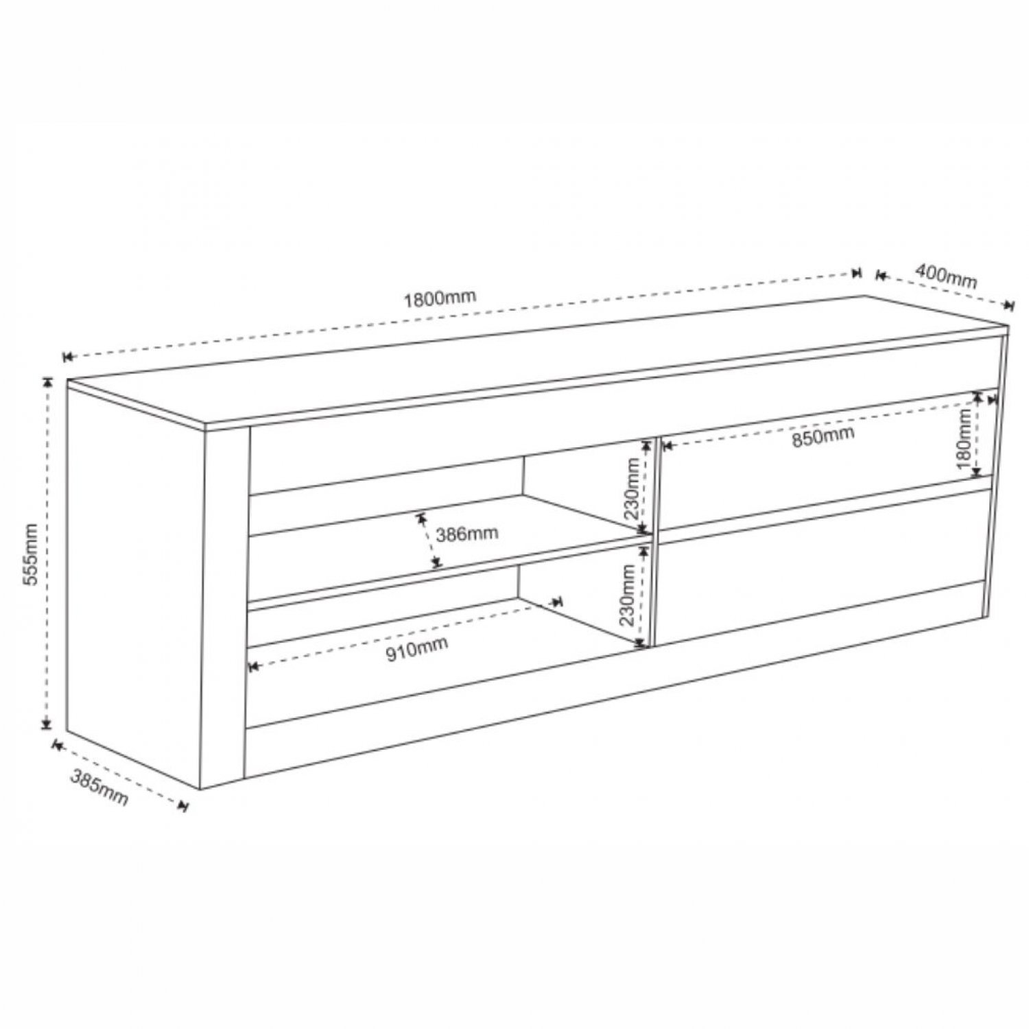 Rack 2 Gavetas com Painel para TV até 42 Polegadas Zoom Viero ...