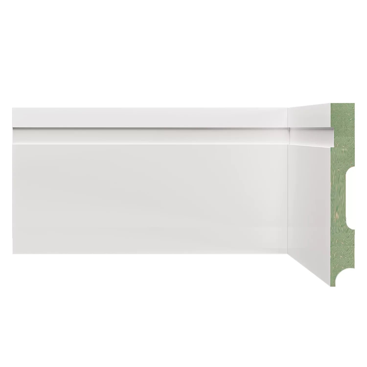 Rodapé de MDF 12cm x 15mm x 2,40m Frisado Resistente a Umidade ...