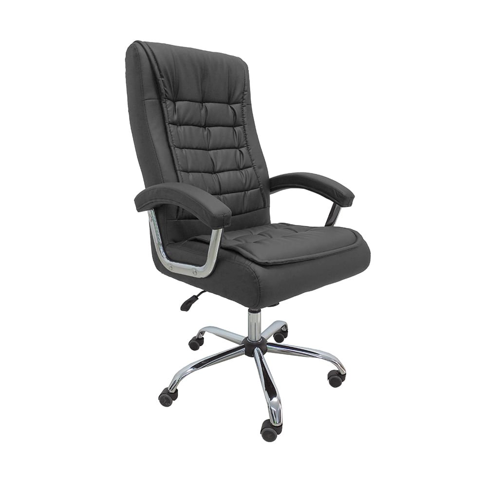 Cadeira Presidente Estofado em Pu e Base Cromada - Xh-9233 1019010 ...