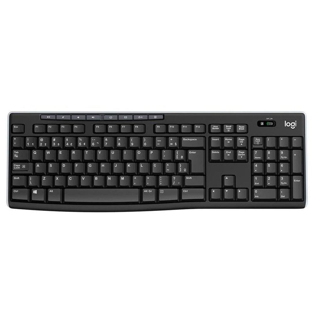 Teclado Logitech K270, Wireless, Abnt2, Tecnologia Logitech Unifying, Preto - 920-004427 ...