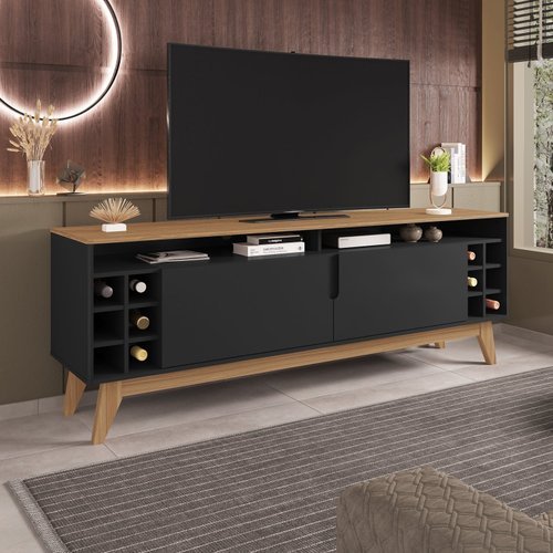 Rack para TV até 60 Polegadas 2 Portas 160cm Wine Versátile Casa D ...