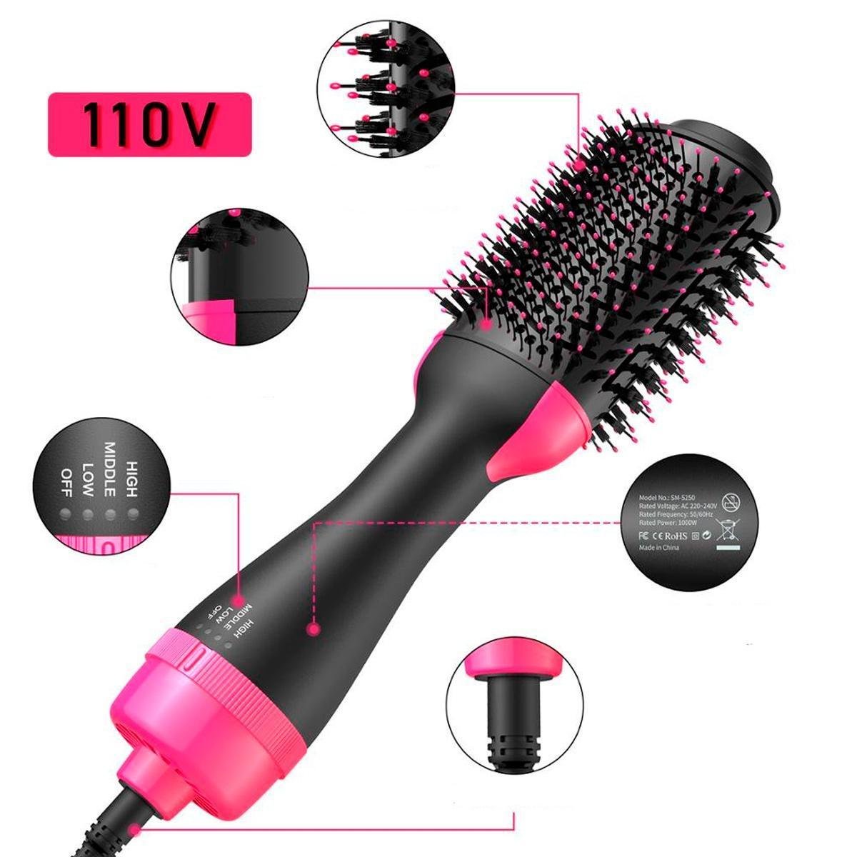 Escova Secadora Elétrica 3 em 1 Profissional | MadeiraMadeira