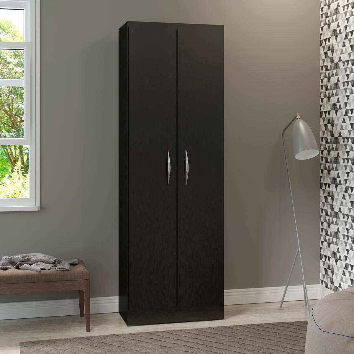 Sapateira Multiuso Preto TX 61 Cm 2 Portas 5 Prateleiras Cozinha ...