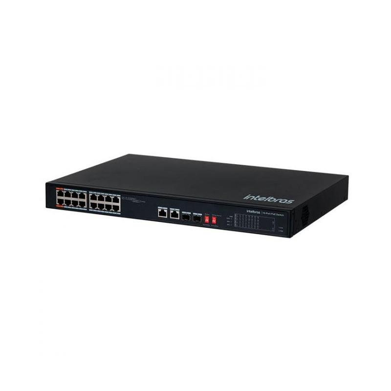 SWITCH 16 PORTAS FAST POE 2P GIGABIT E 2P SFP SF-1822 POE INTELBRAS CE ...
