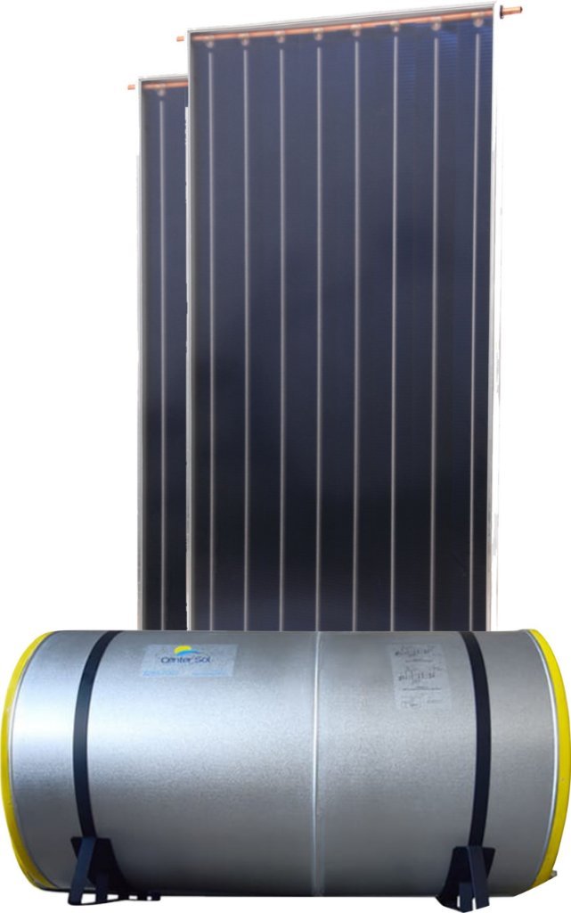 Kit Solar Boiler Economico 400Lts + Coletor Solar 2,00 X 1,0 ...
