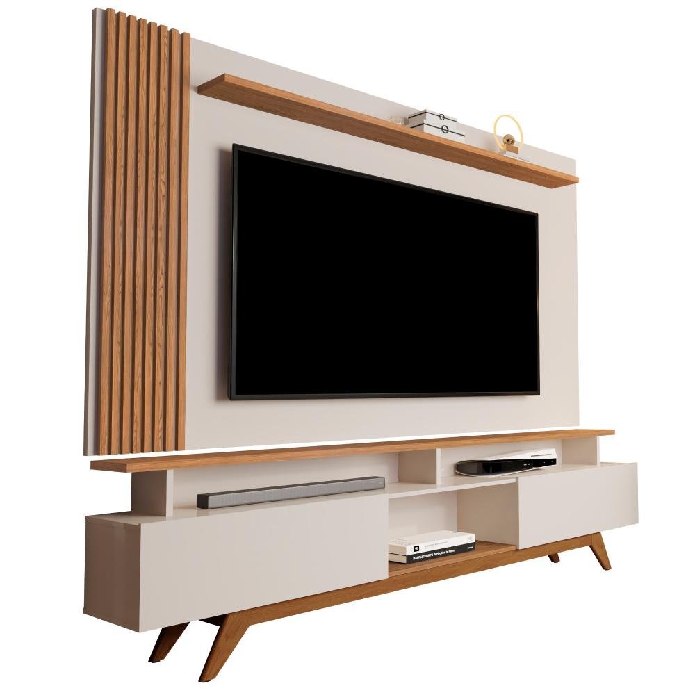 Rack com Painel Ripado para Tv até 70 Polegadas 2 Gavetas Grécia 180cm ...