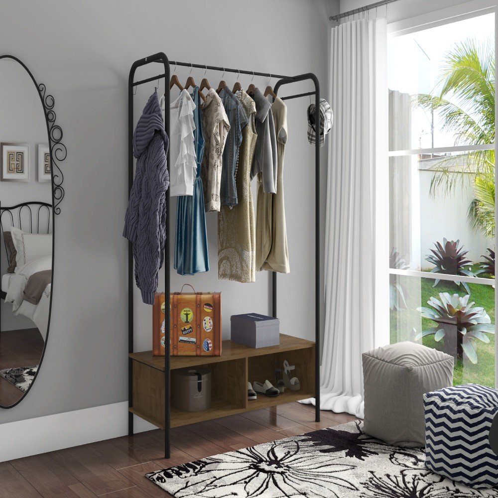 Guarda-Roupa Closet Modulado Milão Preto Demolição ARTEFAMOL ...